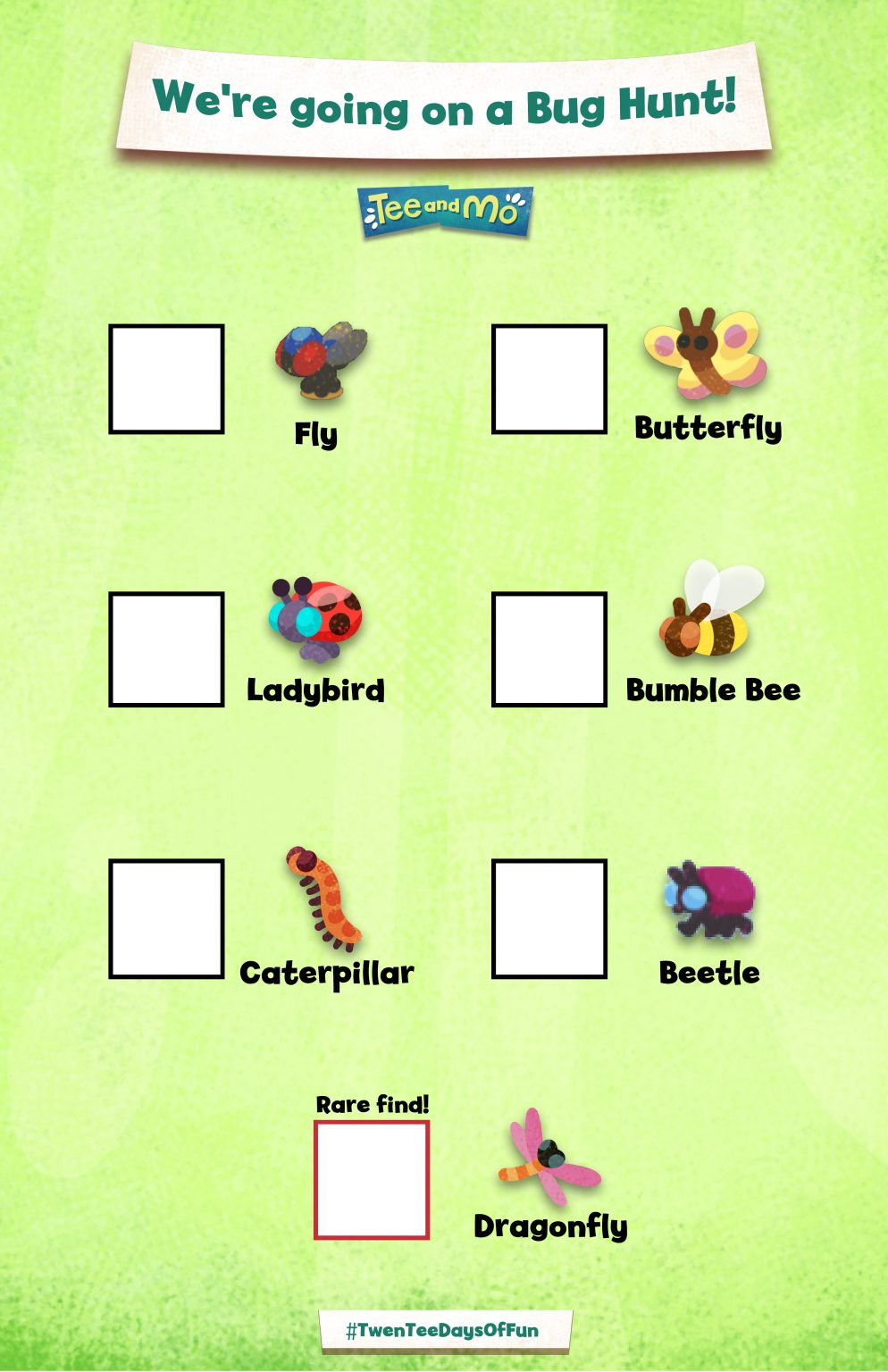 Tee and Mo | Bug Hunt Checklist